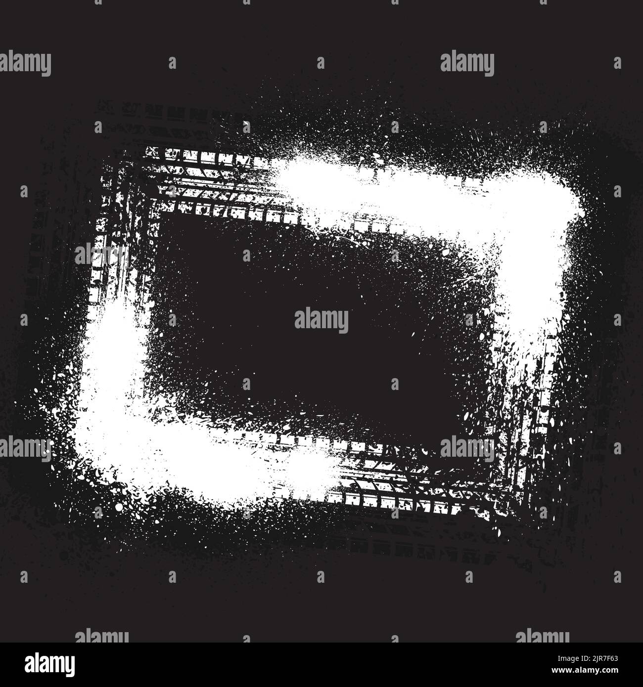 Grunge white tire track rectangle frame Stock Vector Image & Art - Alamy