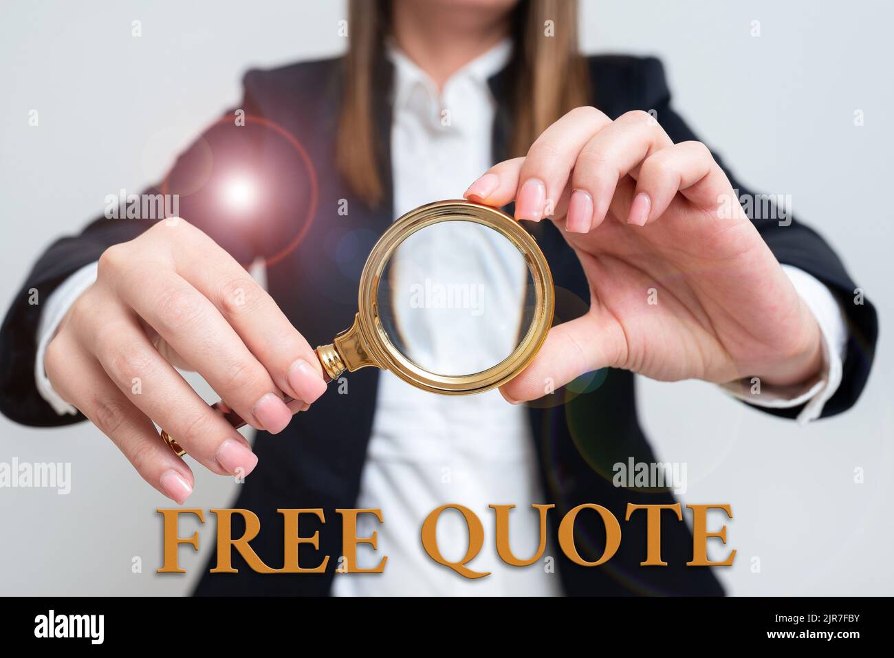 Writing displaying text Free Quote, Business overview A brief phrase ...