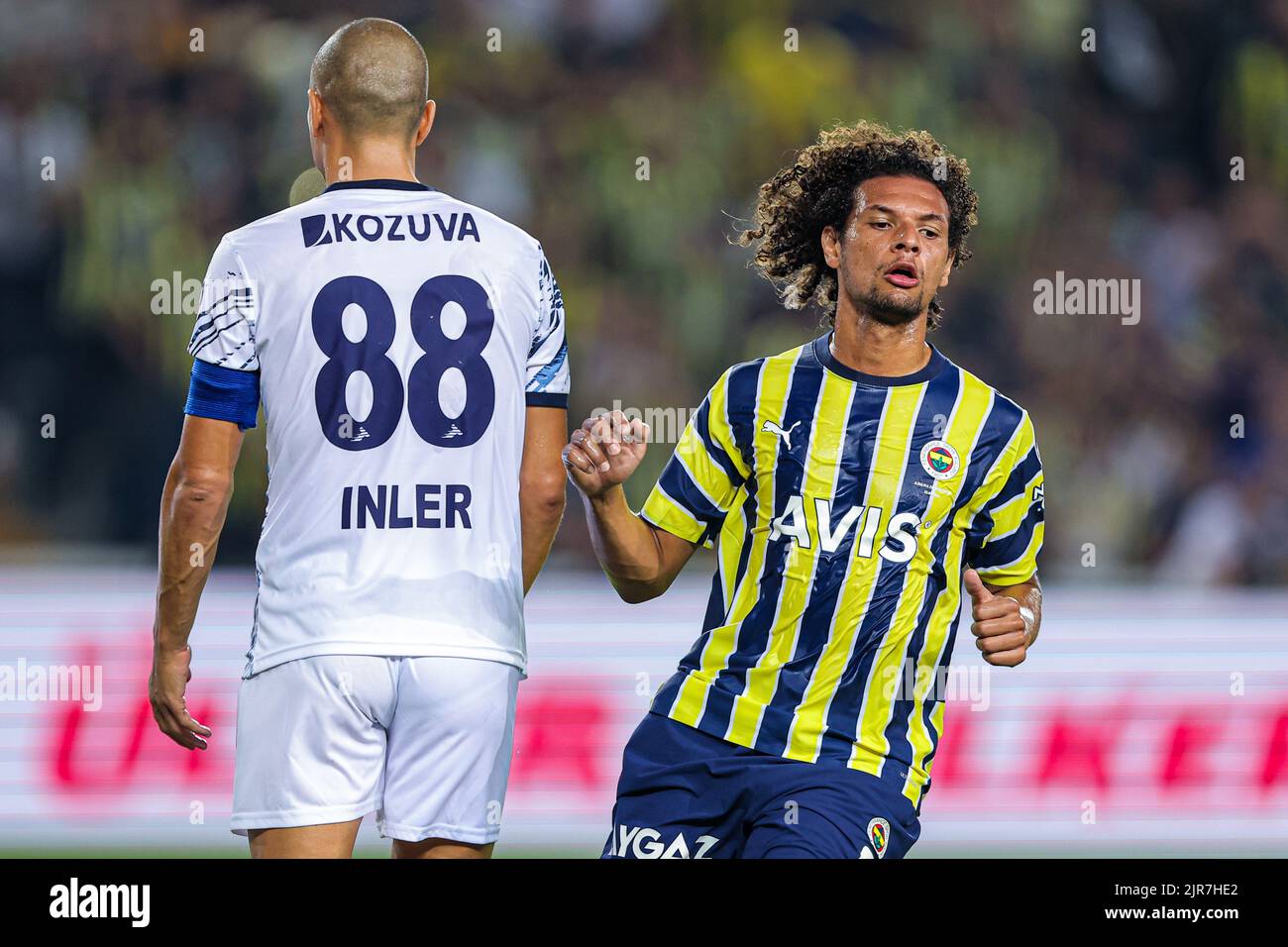 ISTANBUL, TURKEY - AUGUST 22: Gokhan Inler of Adana Demirspor, Willian ...