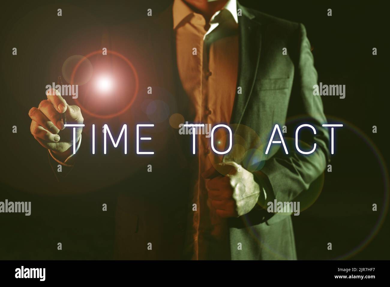 Text showing inspiration Time To Act. Business showcase Do it now ...