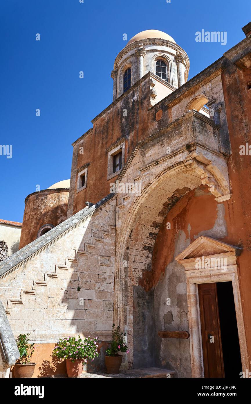 entrance to the historic chapel in the Orthodox monastery on the island ...