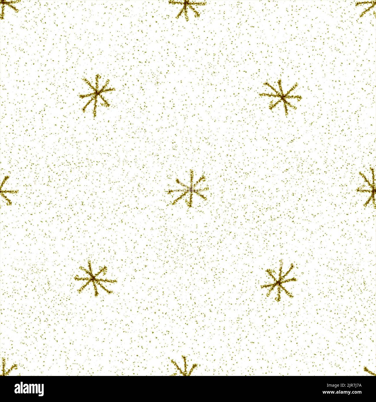 Hand Drawn Snowflakes Christmas Seamless Pattern. Subtle Flying Snow ...