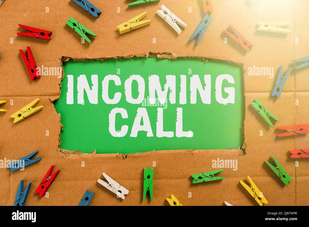 Hand writing sign Incoming Call. Word for Inbound Received Caller ID ...