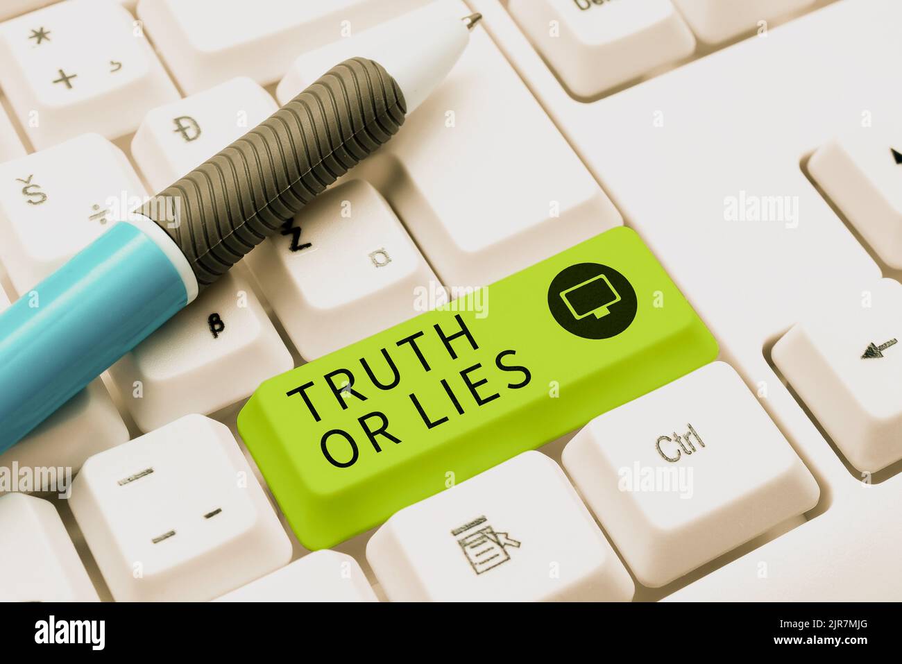 Text sign showing Truth Or Lies. Concept meaning Decide between a fact ...