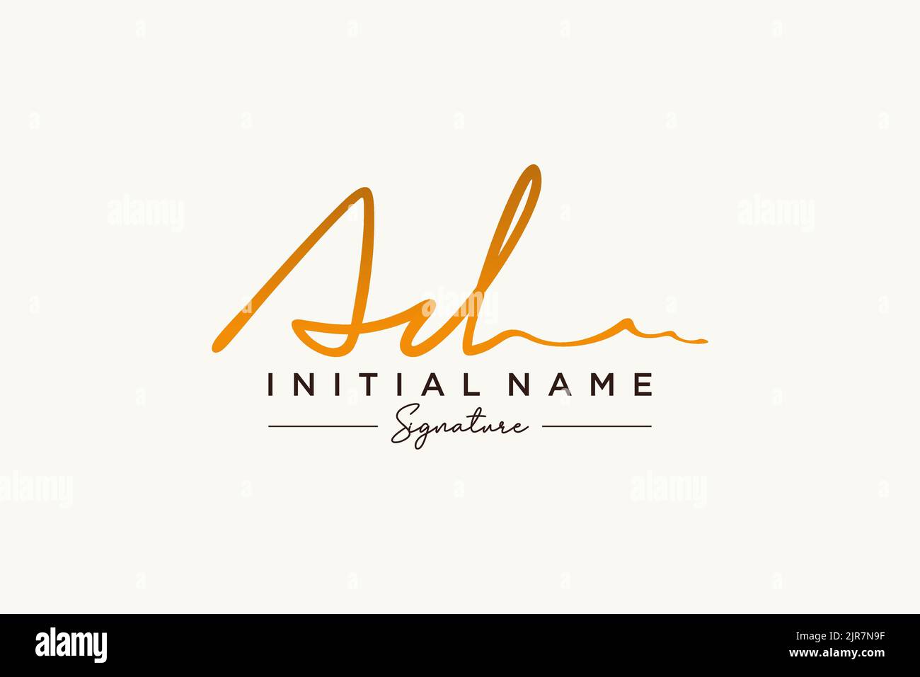 AD signature logo template vector. Hand drawn Calligraphy lettering ...