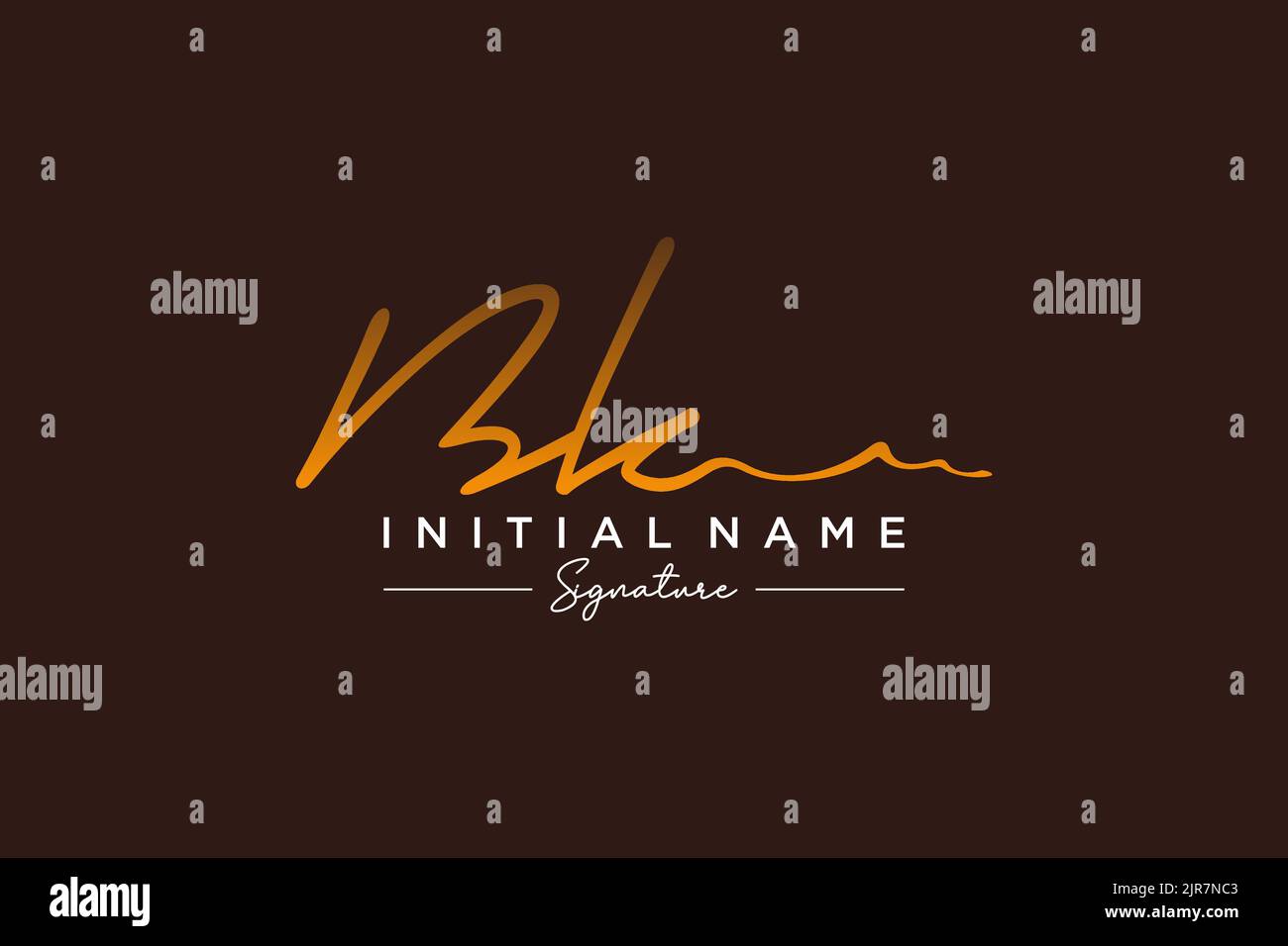 BK signature logo template vector. Hand drawn Calligraphy lettering ...