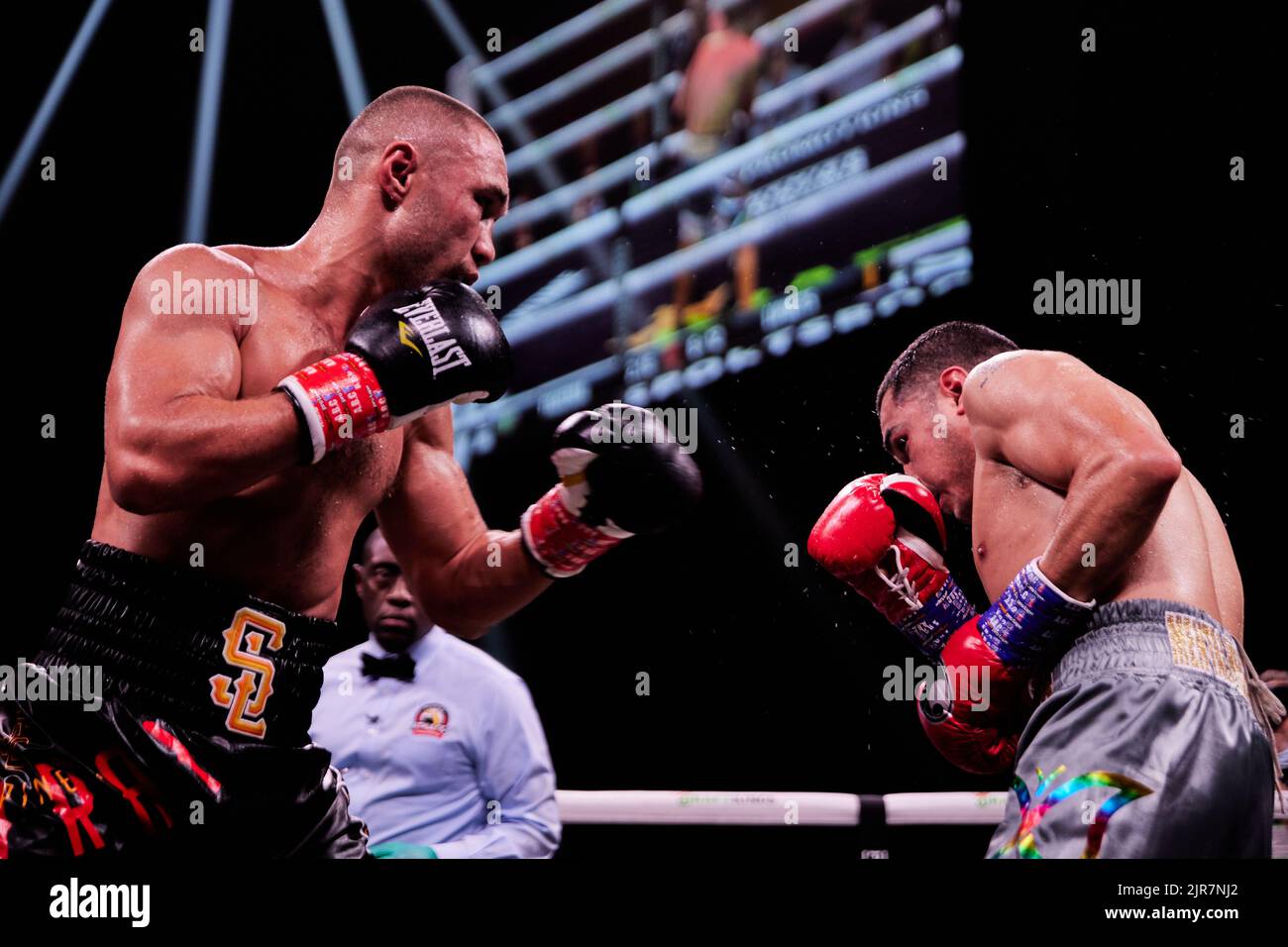 Professional boxer IBF Light-welterweight Sergey Lipinets defeats WBC Lightweight Omar Figueroa ...