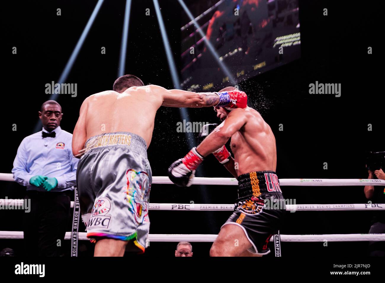 Professional boxer IBF Light-welterweight Sergey Lipinets defeats WBC Lightweight Omar Figueroa ...