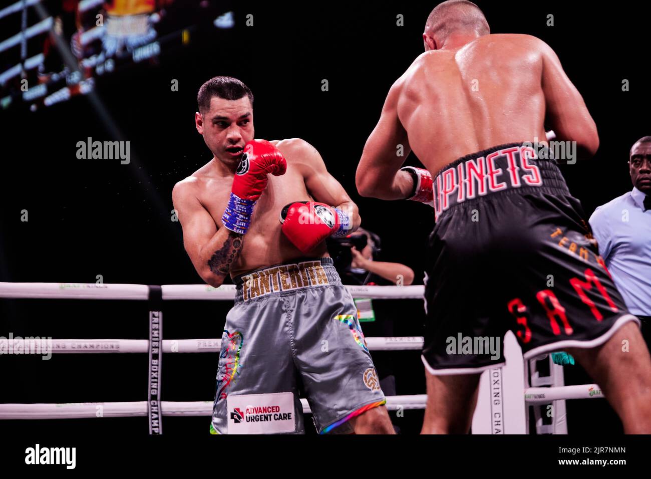 Professional boxer IBF Light-welterweight Sergey Lipinets defeats WBC Lightweight Omar Figueroa ...