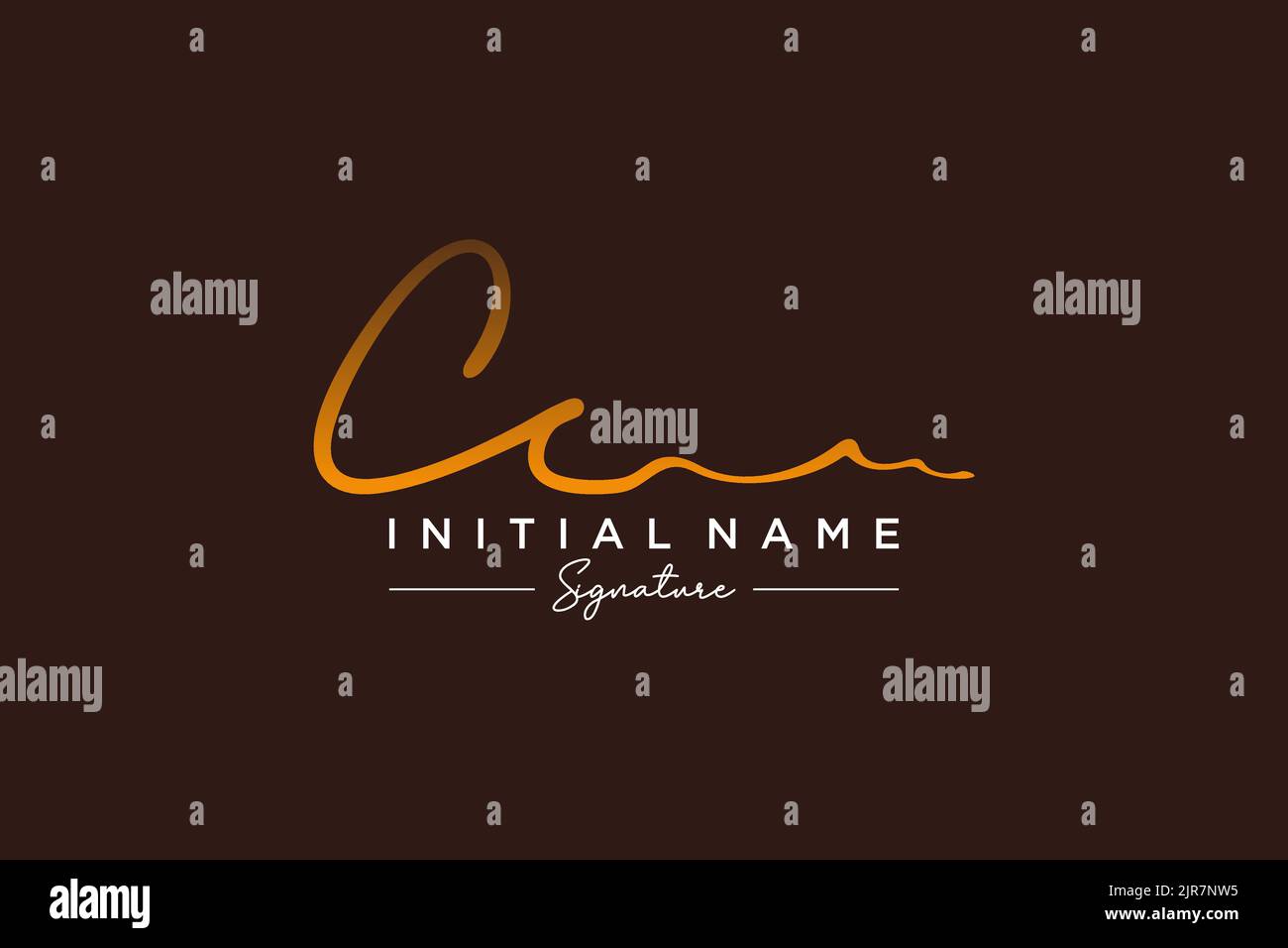 CC signature logo template vector. Hand drawn Calligraphy lettering ...