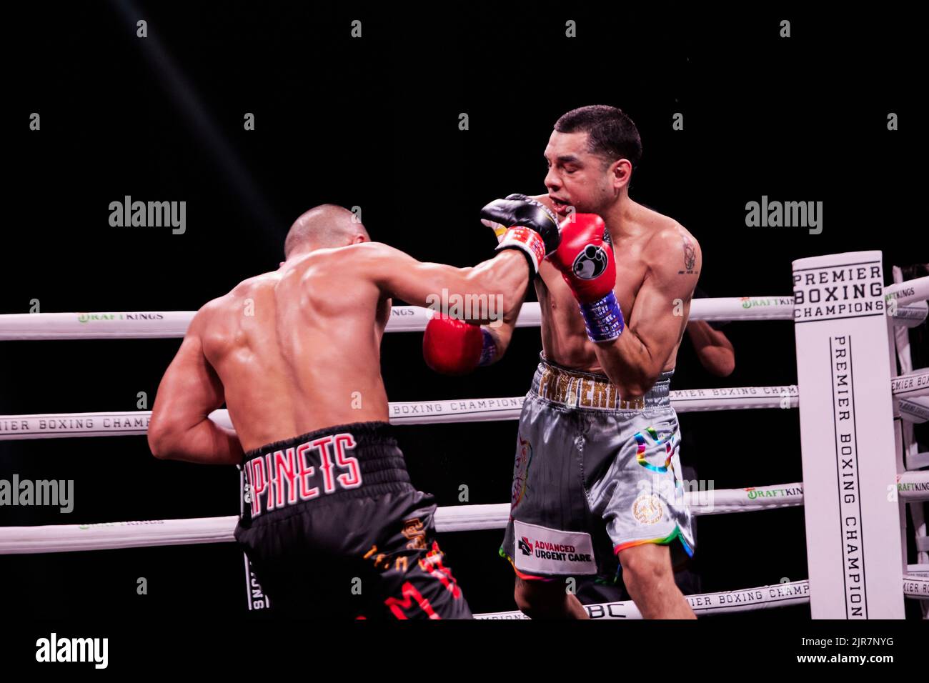 Professional boxer IBF Light-welterweight Sergey Lipinets defeats WBC Lightweight Omar Figueroa ...