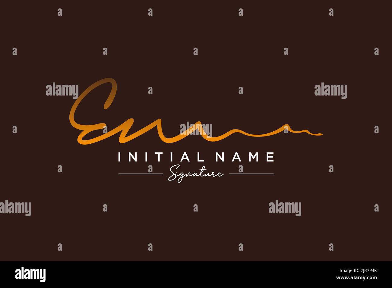 EM signature logo template vector. Hand drawn Calligraphy lettering ...