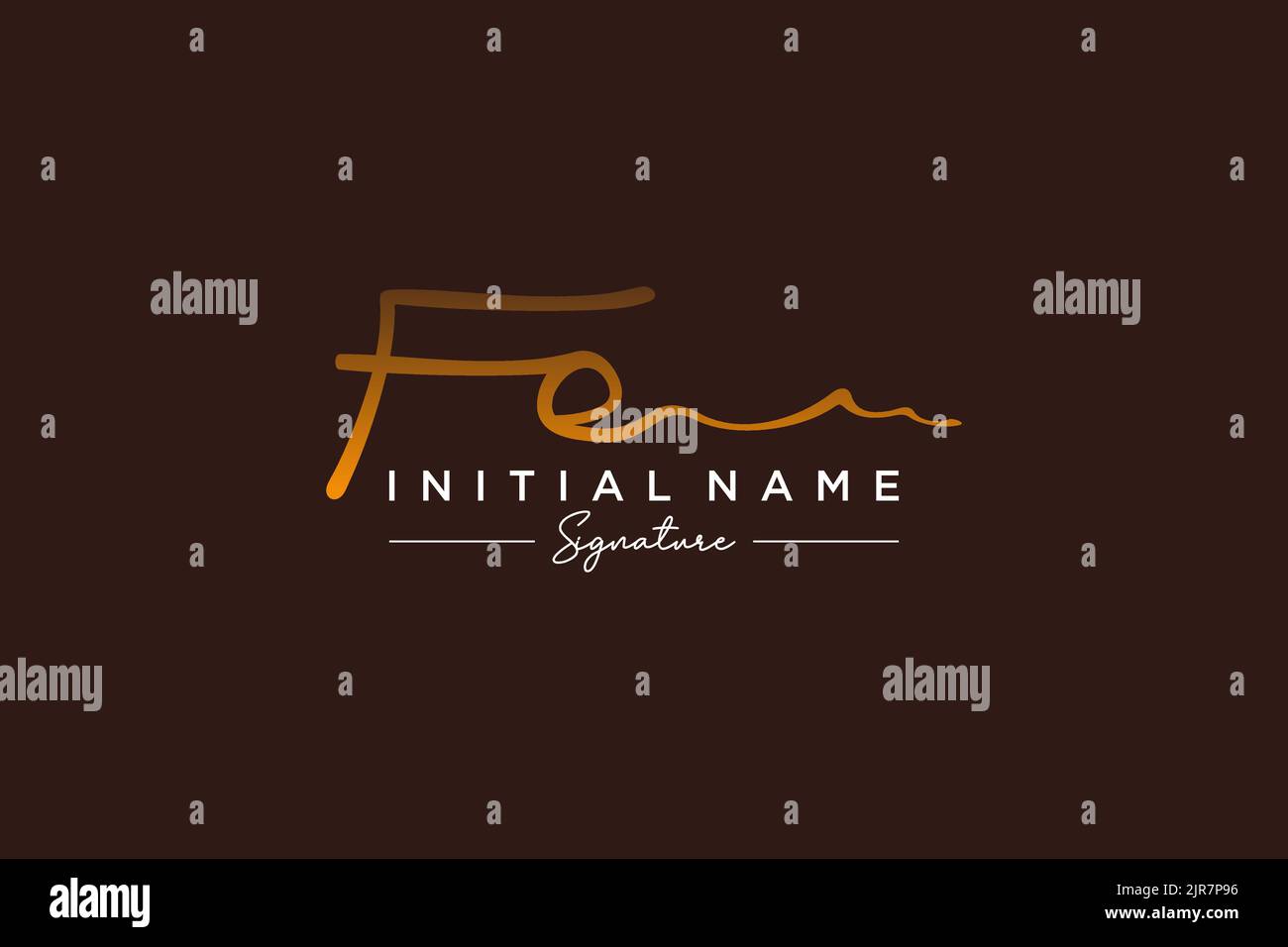 FE signature logo template vector. Hand drawn Calligraphy lettering ...