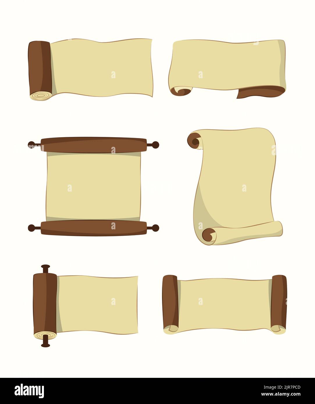 Paper Scroll Illustration Set Stock Vector Image & Art - Alamy