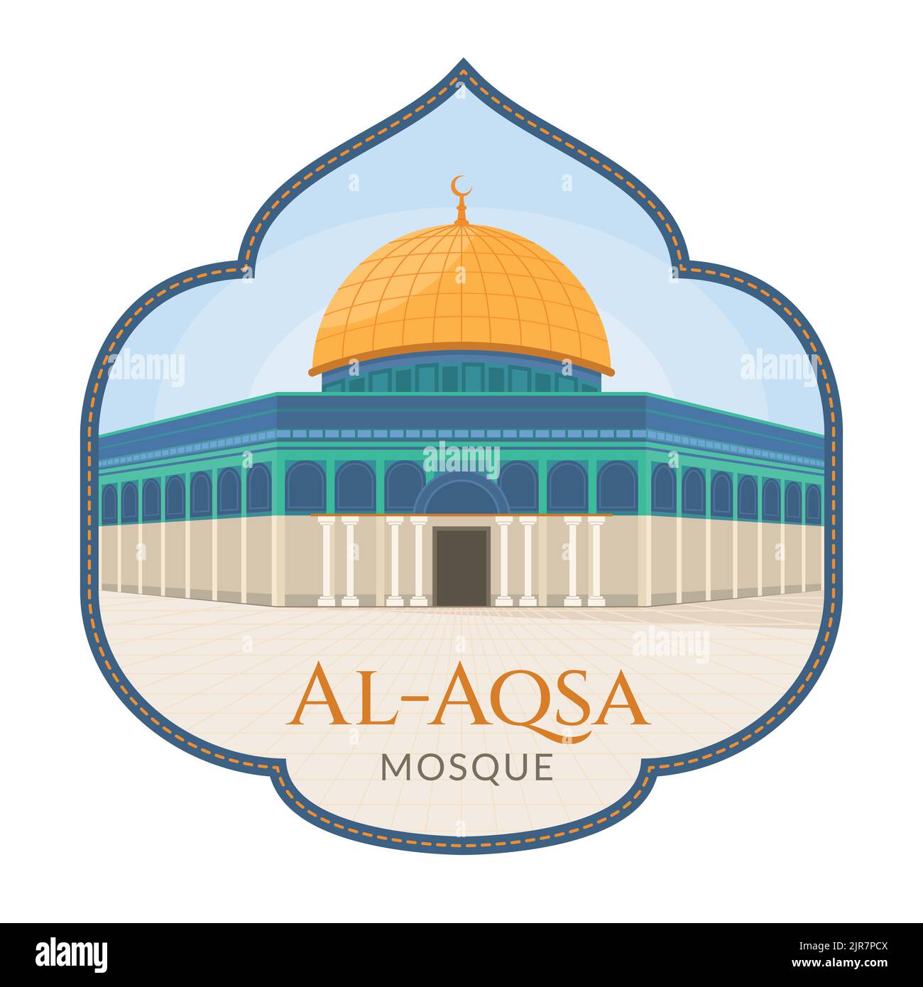 Al Aqsa Mosque Illustration Stock Vector Image & Art - Alamy