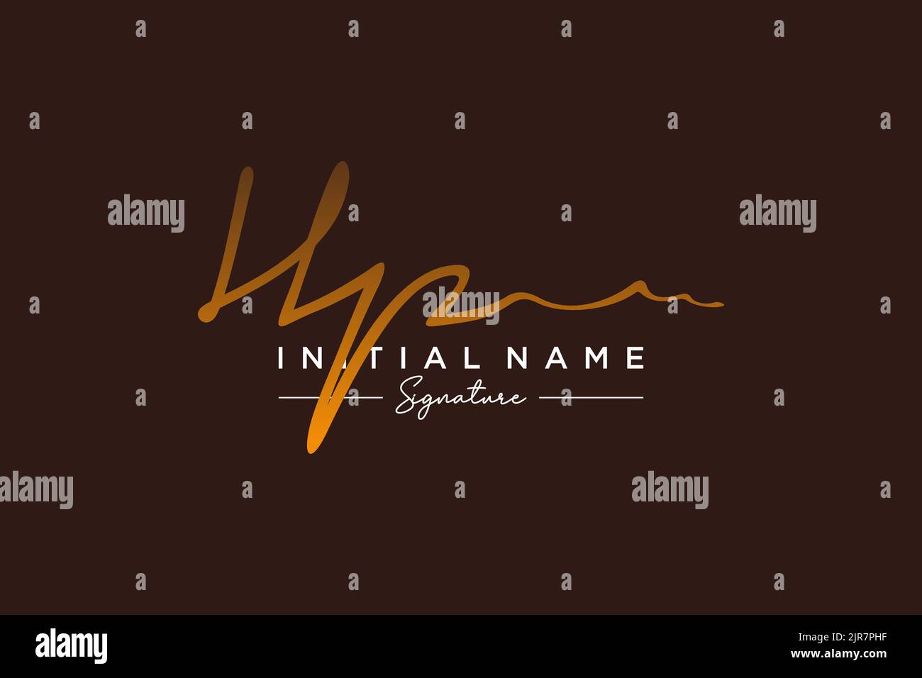 HP signature logo template vector. Hand drawn Calligraphy lettering ...