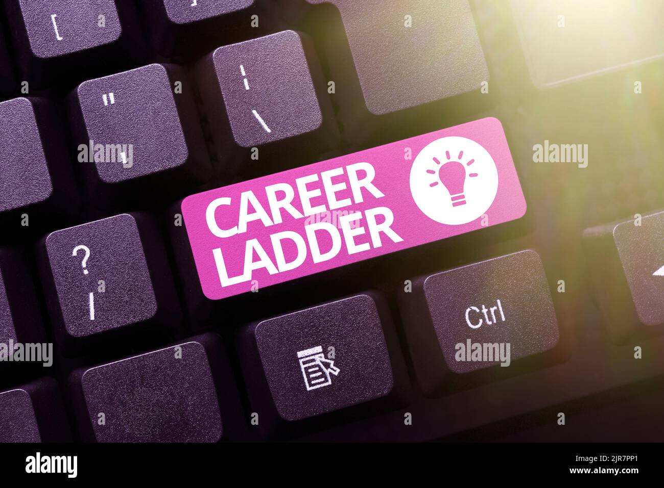 Sign displaying Career Ladder. Business idea Job Promotion Professional ...
