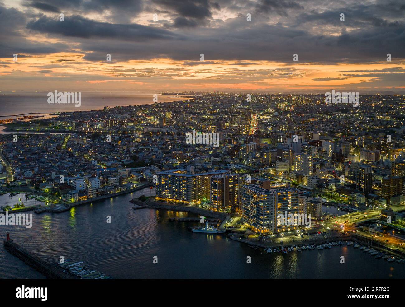 Beautiful coastal city landscape sunset hi-res stock photography and ...