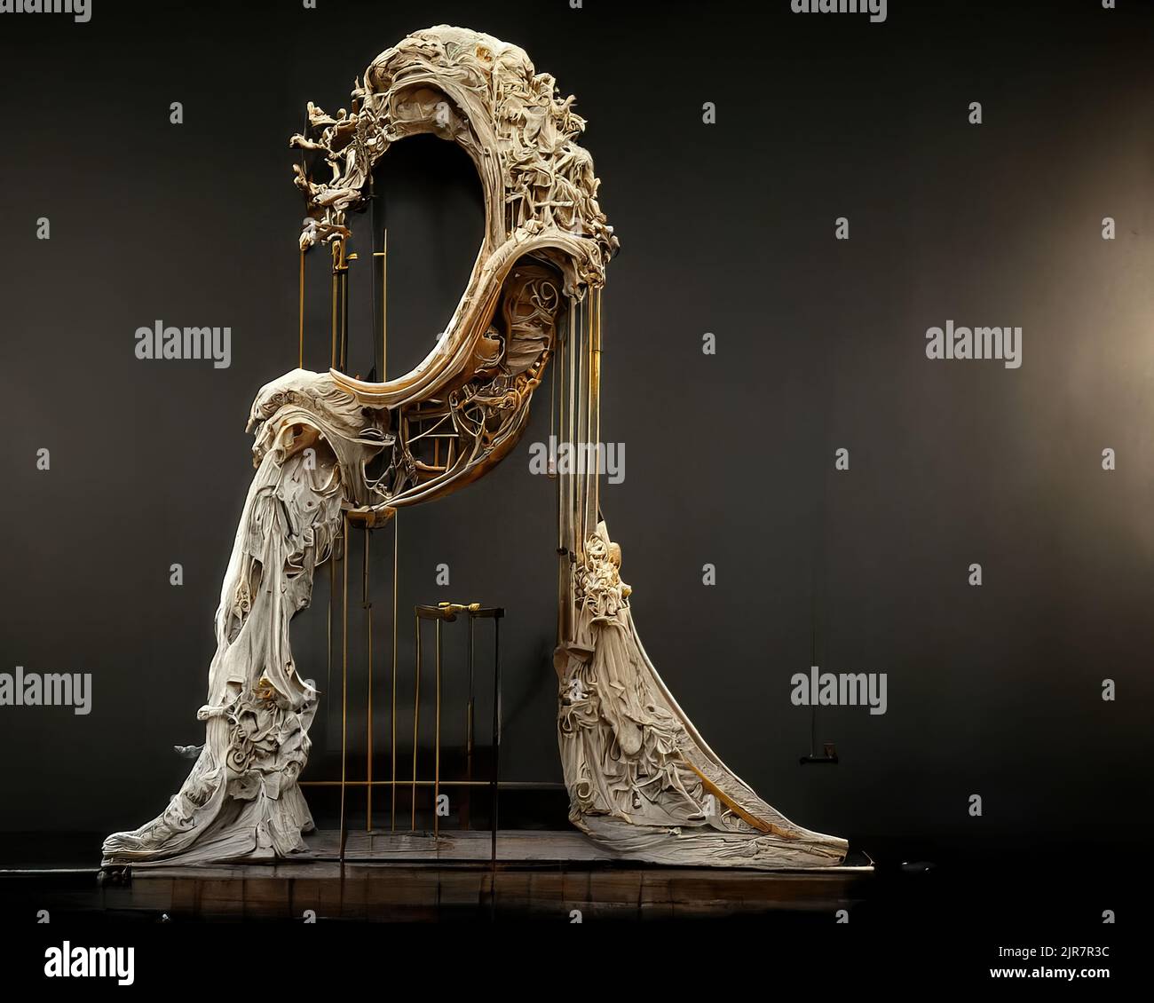 Medieval harp illustration hi-res stock photography and images - Alamy