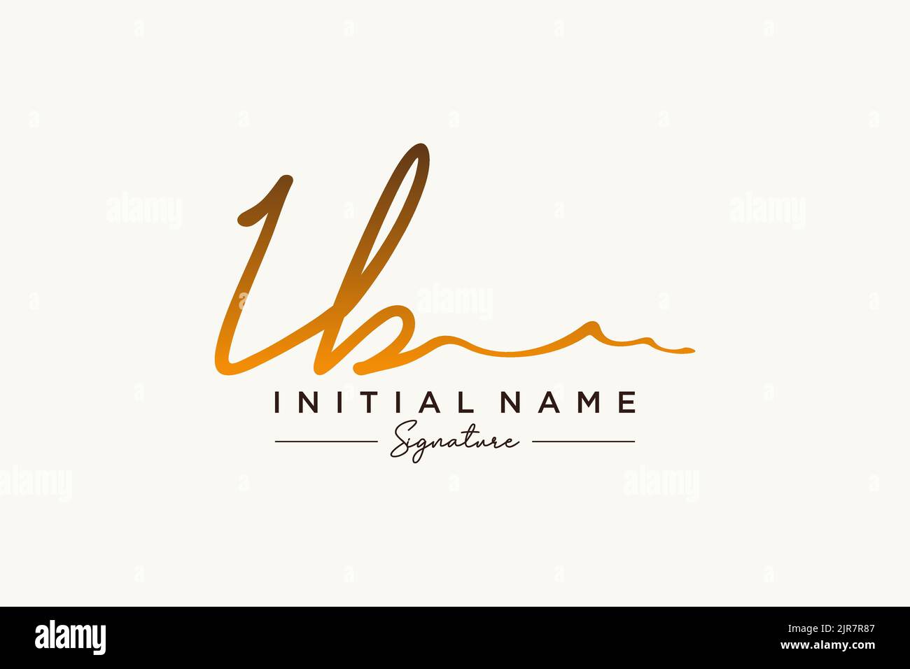 IB signature logo template vector. Hand drawn Calligraphy lettering Vector illustration Stock ...