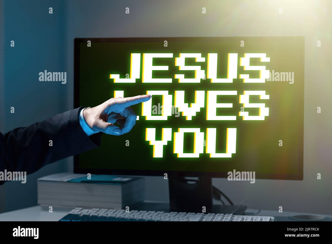 Sign displaying Jesus Loves You, Business approach Believe in the Lord ...