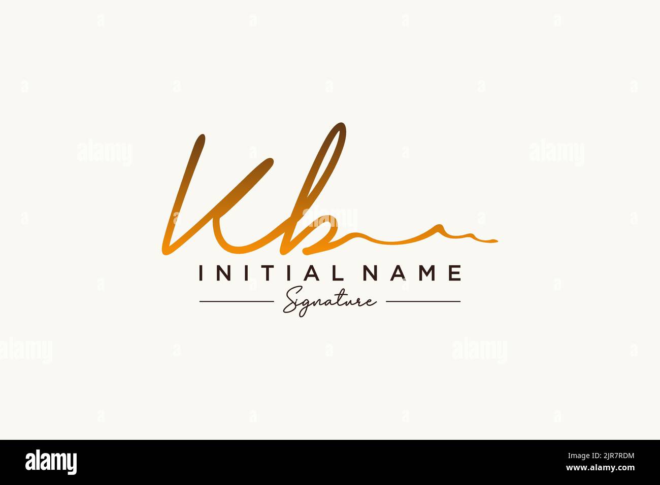 KB signature logo template vector. Hand drawn Calligraphy lettering ...