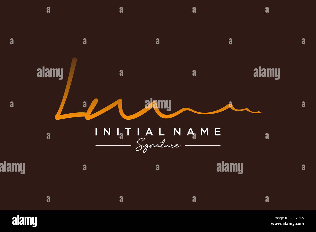 LM signature logo template vector. Hand drawn Calligraphy lettering ...