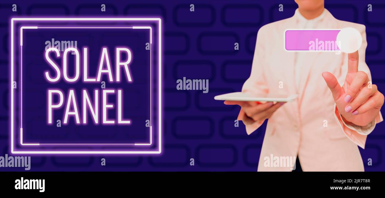 Writing Displaying Text Solar Panel Business Concept Designed To Absorb Suns Rays Source Of