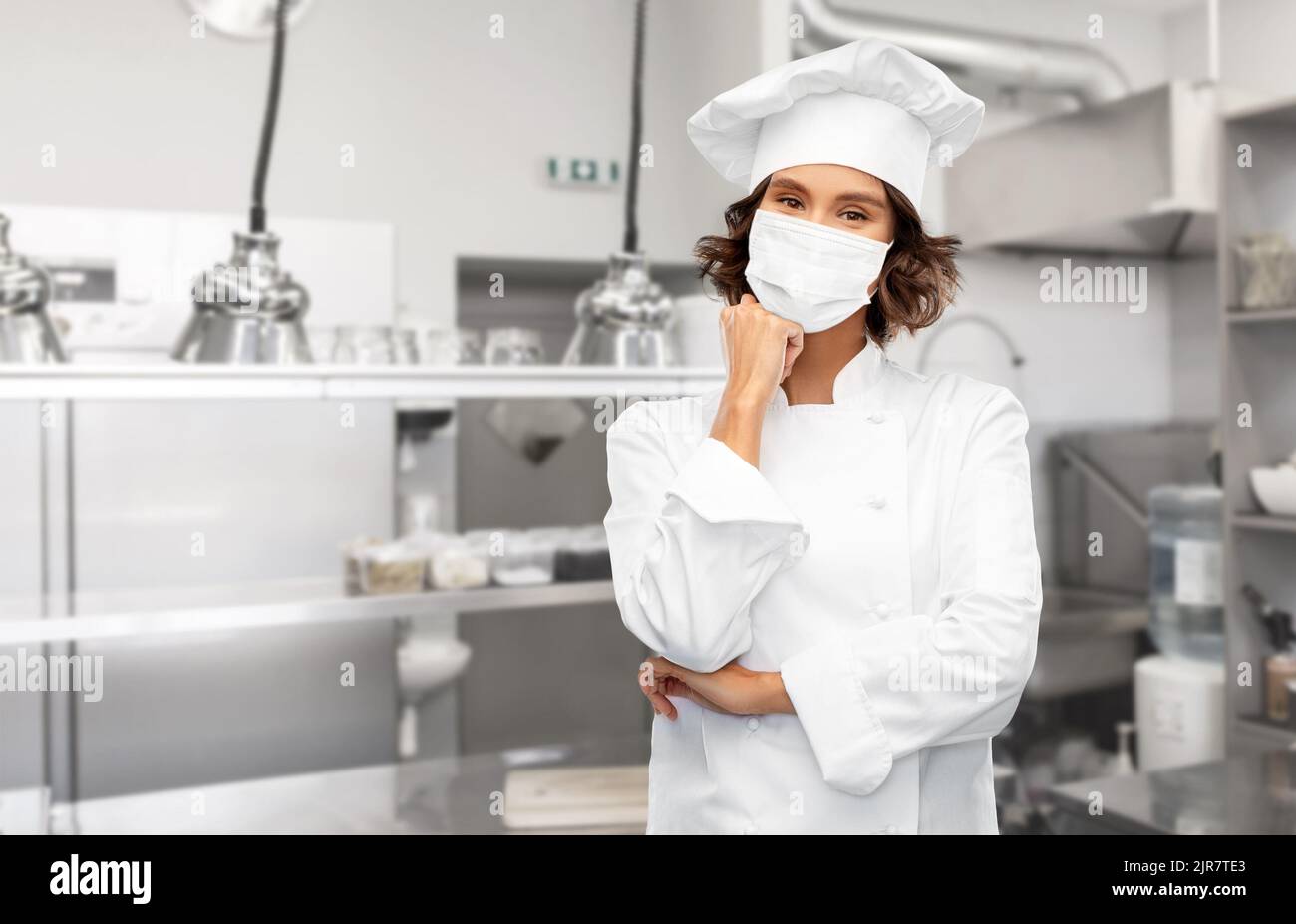 Hispanic female in mask hi-res stock photography and images - Alamy