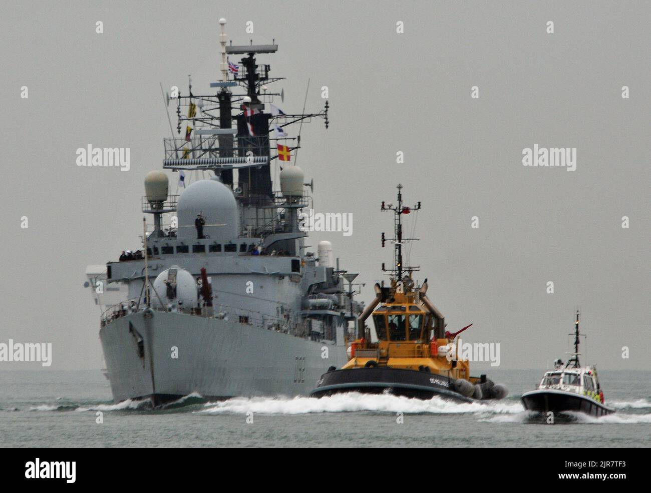 HMS LIVERPOOL RETURNS TO PORTSMOUTH AFTER ITS TOUR OF DUTY OFF THE ...