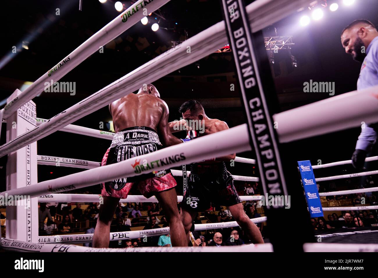 Professional boxer WBA interim super-lightweight Alberto Puello defeats ...