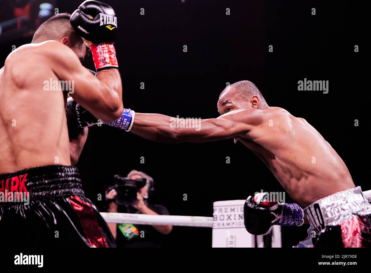 Professional boxer WBA interim super-lightweight Alberto Puello defeats ...