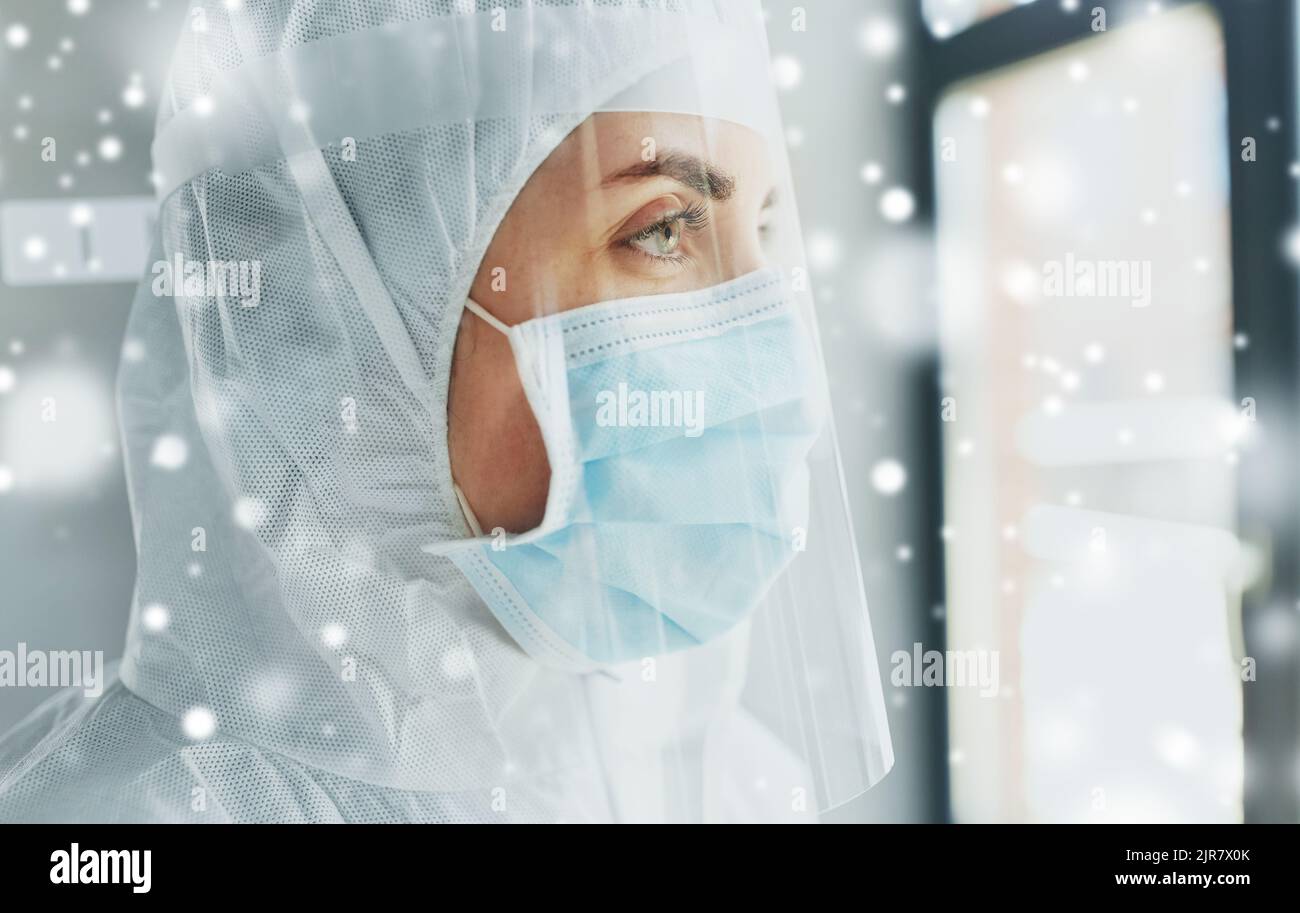 doctor in protective wear, mask and face shield Stock Photo - Alamy