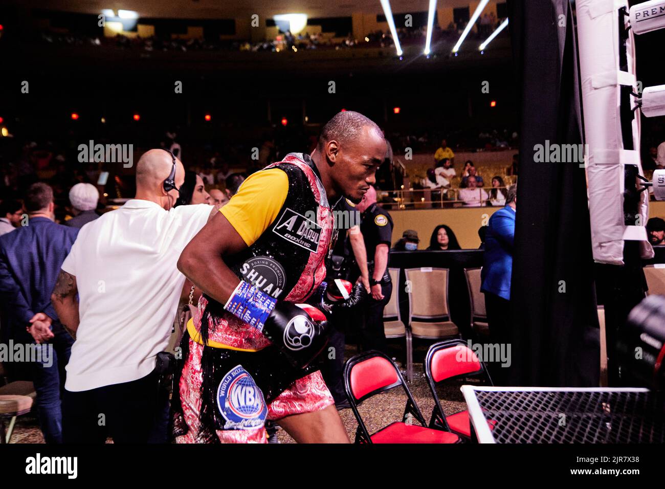 Professional boxer WBA interim super-lightweight Alberto Puello defeats ...