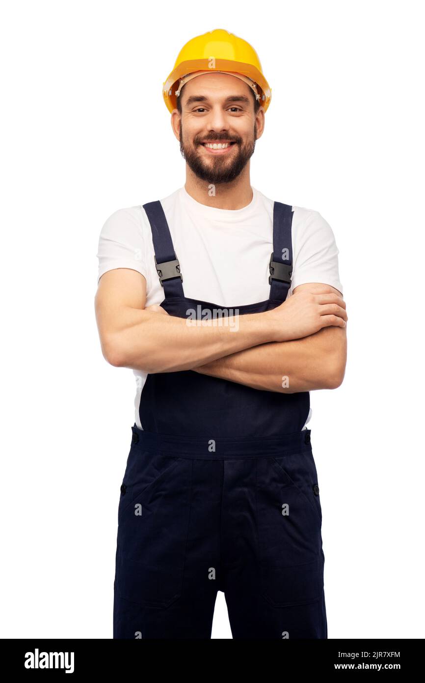 Male worker builder crossed Cut Out Stock Images & Pictures - Alamy