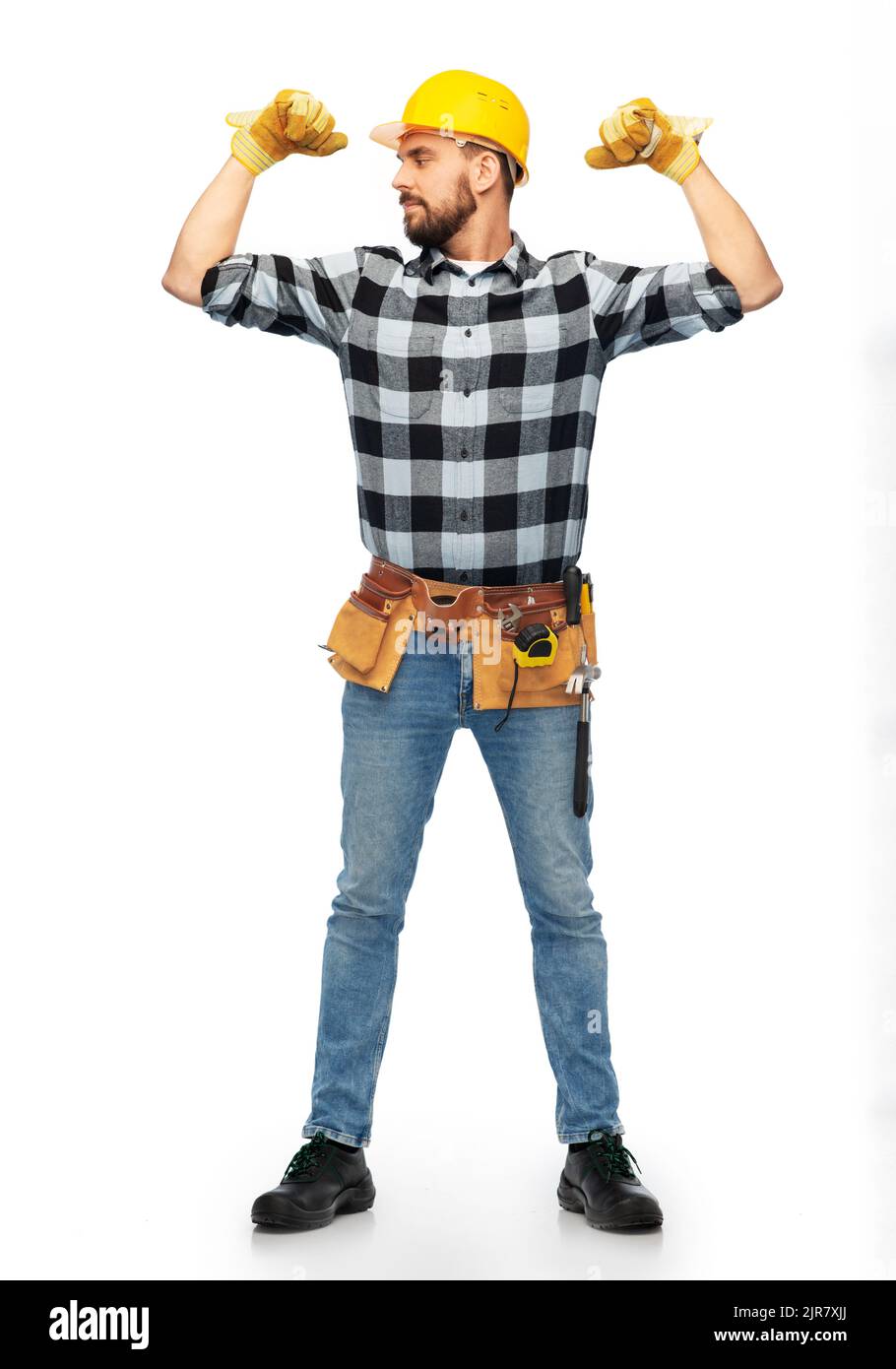 Strong male construction worker hi-res stock photography and images - Alamy