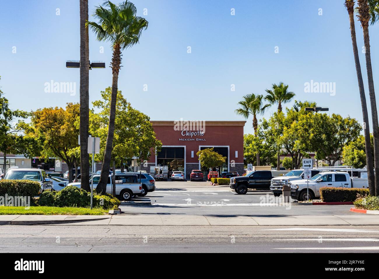 A Chipotle Mexican Grill store in Manteca California USA Stock Photo ...