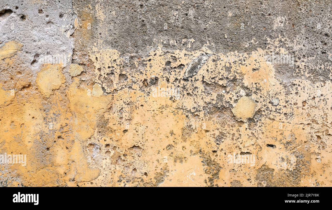 Texture of white antique plaster with covered with cracks and scratches ...