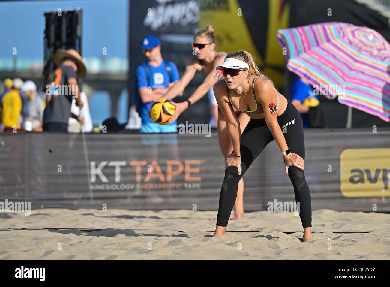 August 19, 2022: Corinne Quiggle with Sarah Schermerhorn during day one ...