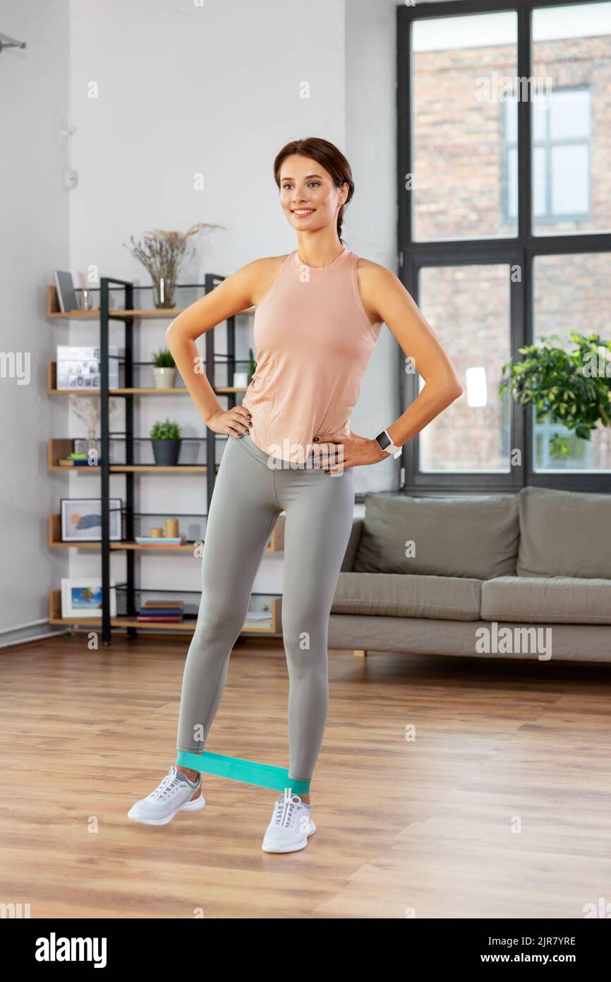 Resistance band feet hi-res stock photography and images - Alamy
