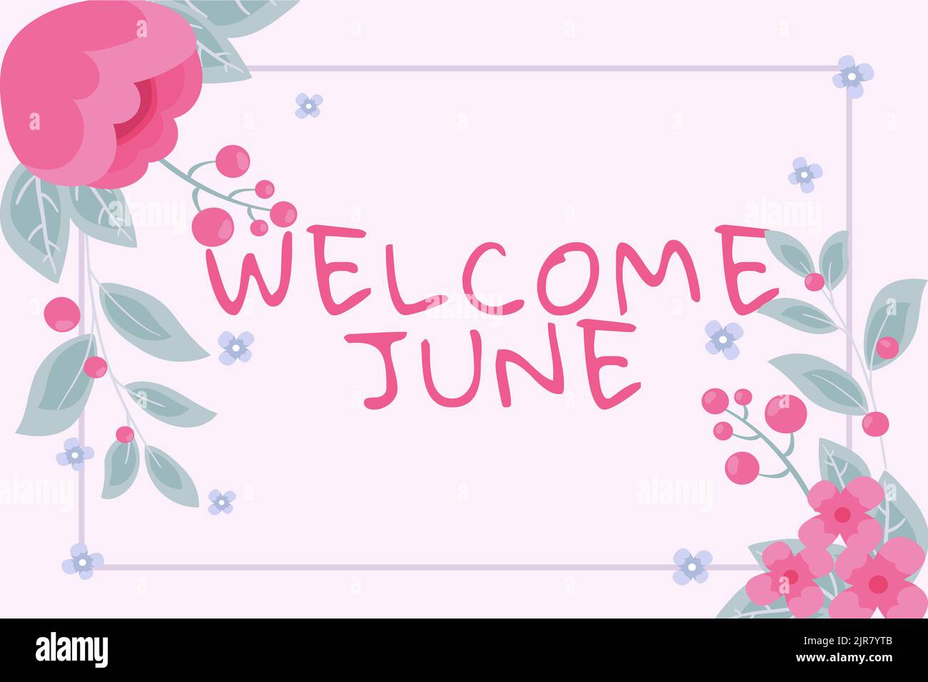 Text showing inspiration Welcome June. Business concept Calendar Sixth ...