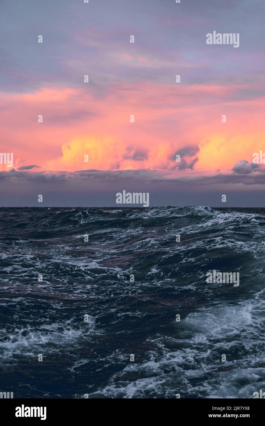 The sunset over Atlantic Ocean Stock Photo - Alamy