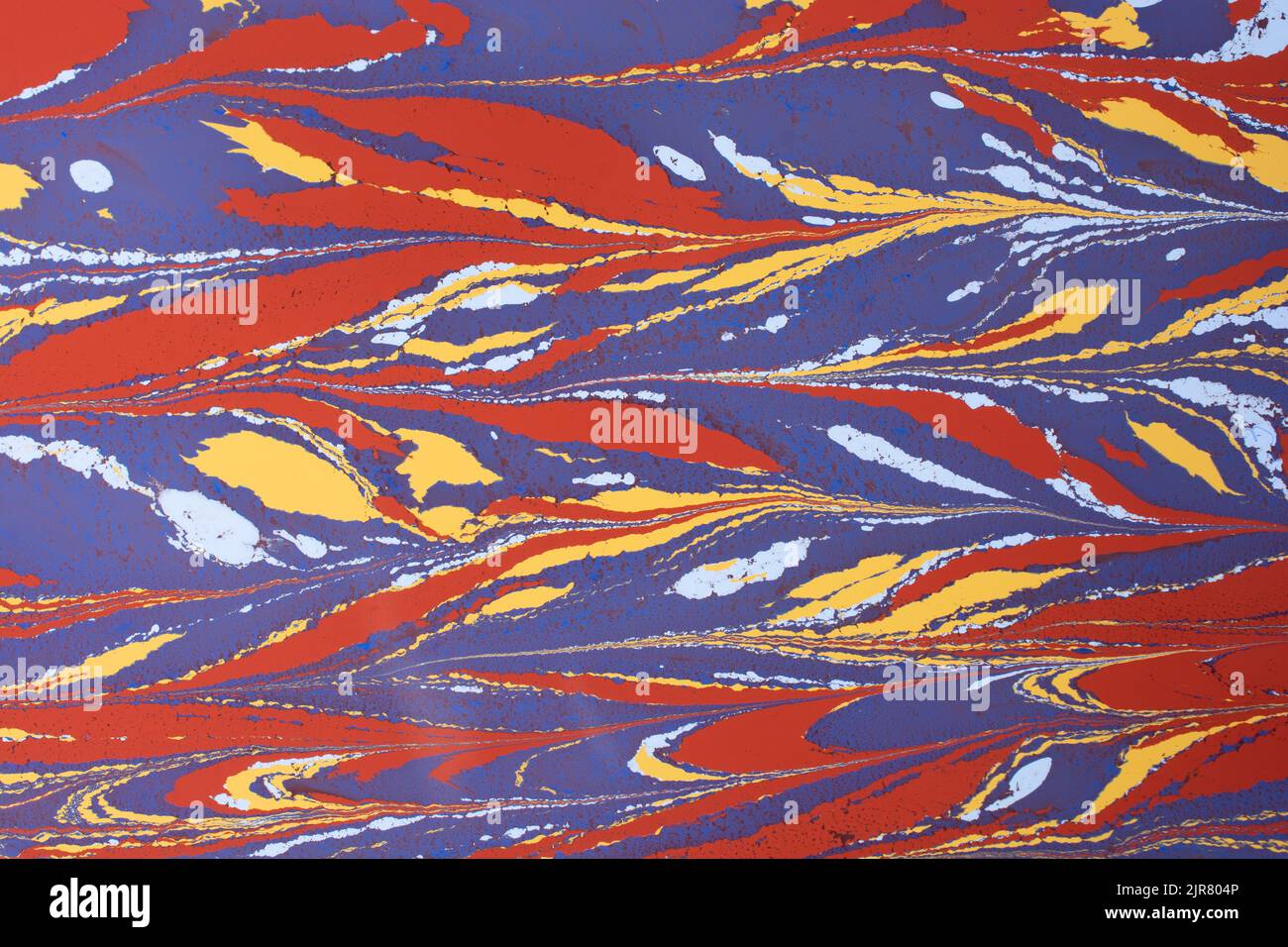 Beautiful abstract art of Ebru marbling painting techniques on water ...