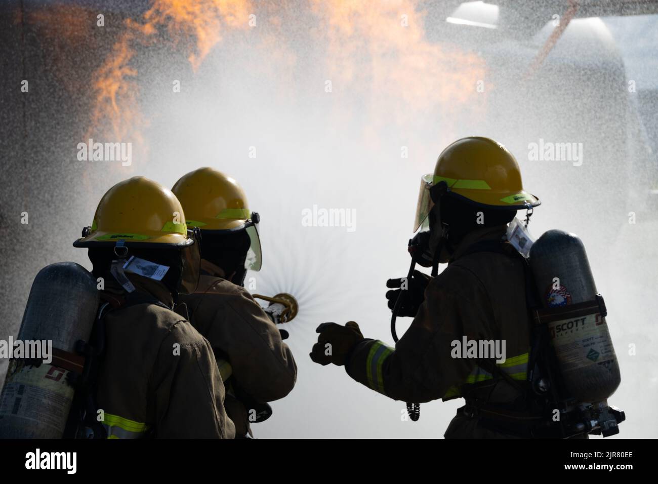 U.S. Marines with Aircraft Rescue and Firefighting (ARFF), Headquarters ...