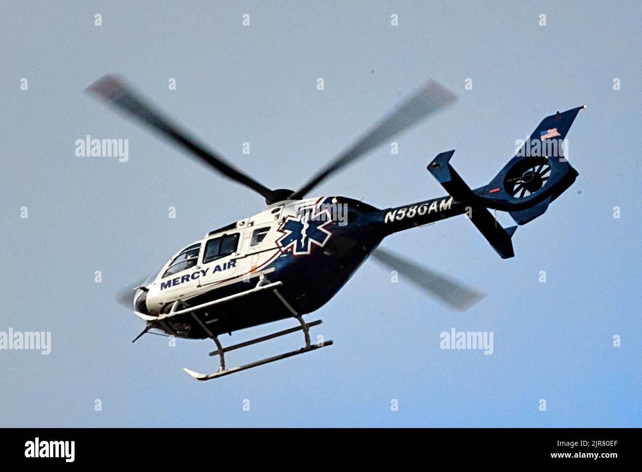 Palm Springs, California, USA. 22nd Aug, 2022. A Mercy Air helicopter ...