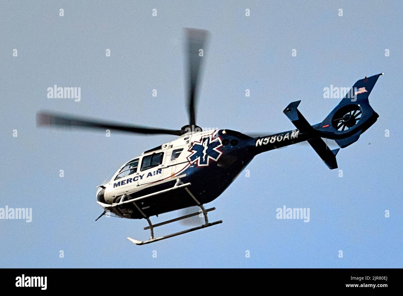 Palm Springs, California, USA. 22nd Aug, 2022. A Mercy Air helicopter ...
