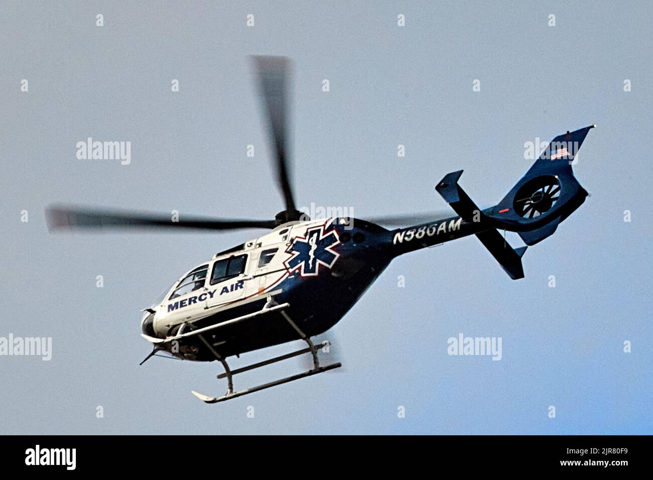 Palm Springs, California, USA. 22nd Aug, 2022. A Mercy Air helicopter ...