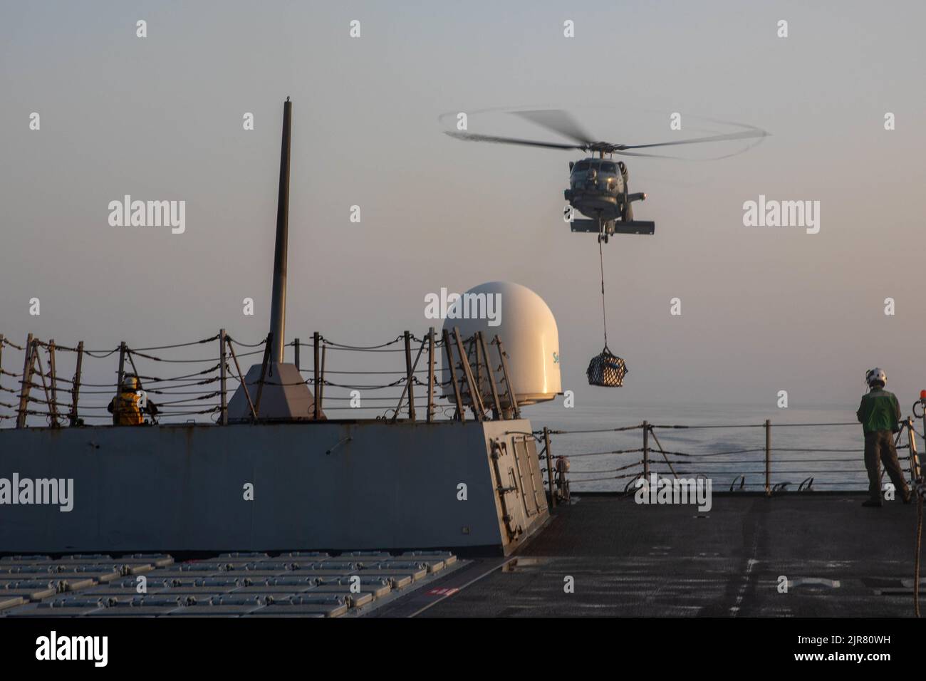 220818-N-QI593-1006 MEDITERRANEAN SEA (Aug. 18, 2022) An MH-60R Seahawk ...