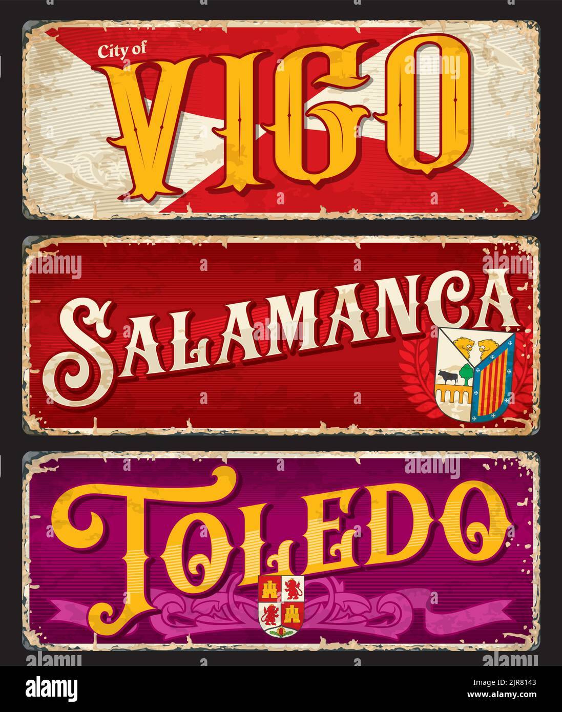 Towns coat of arms Stock Vector Images - Alamy