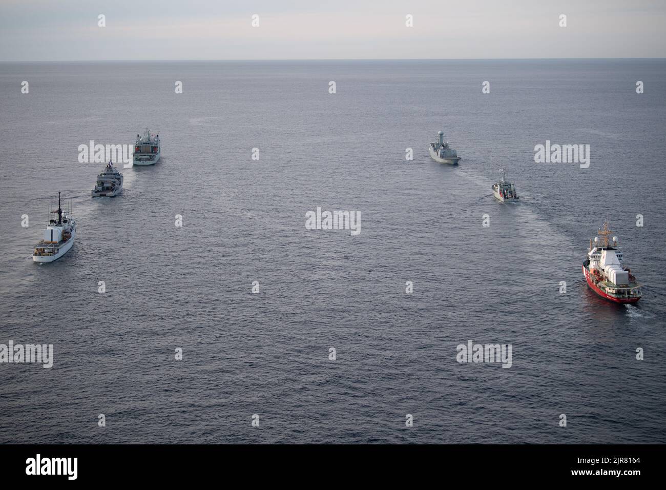 Six naval vessels from different countries, including USCGC Bear (WMEC ...